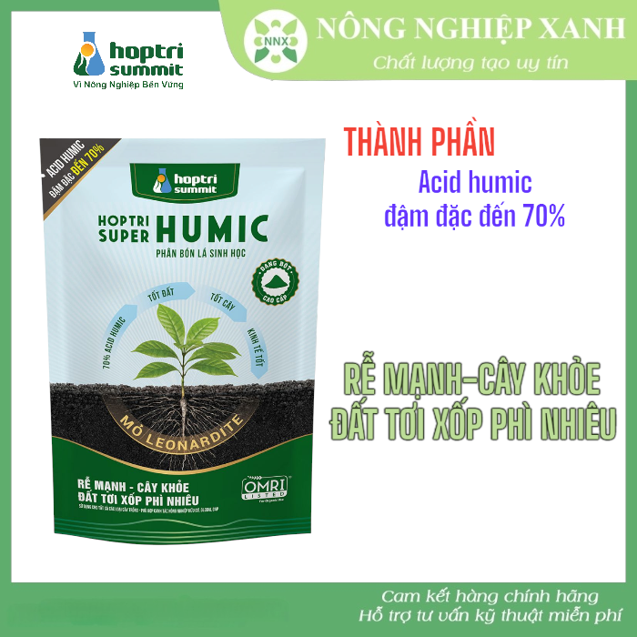 Phân bón lá sinh học Hợp Trí Super HUMIC gói 1kg